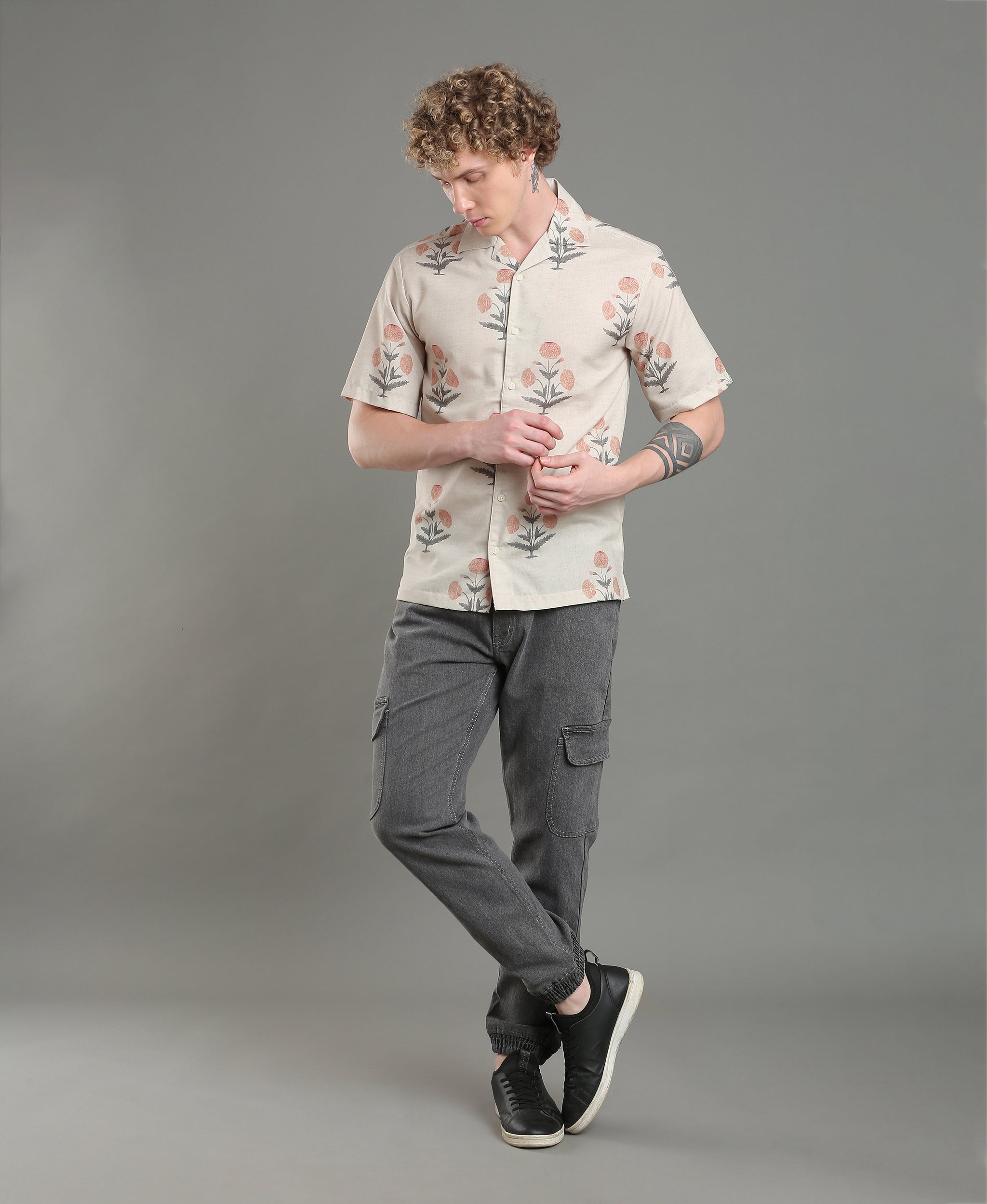 Buy Silver Mist Denim Joggers Online at Fazyo